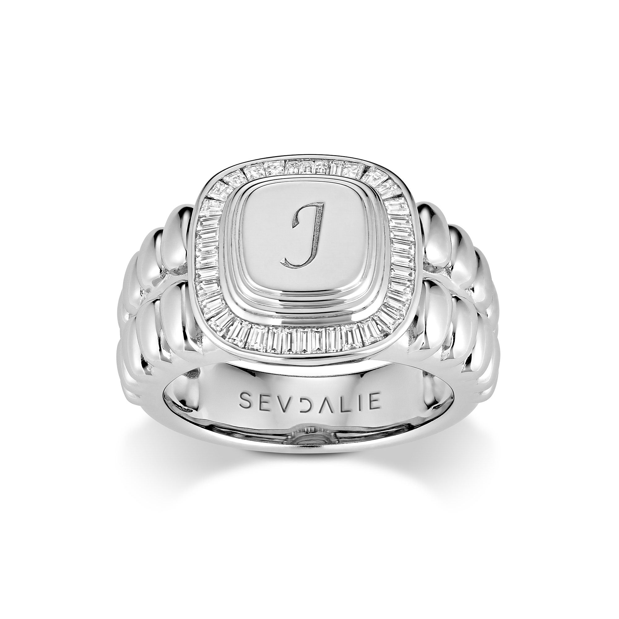 Cushion Layered Signet Ring