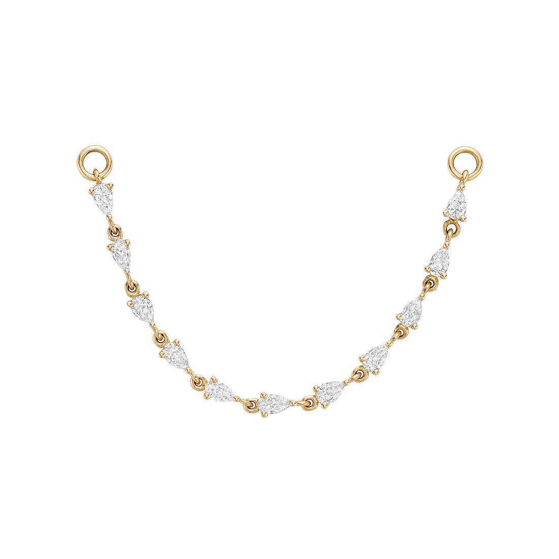 Pear Diamond Chain Earring Connector